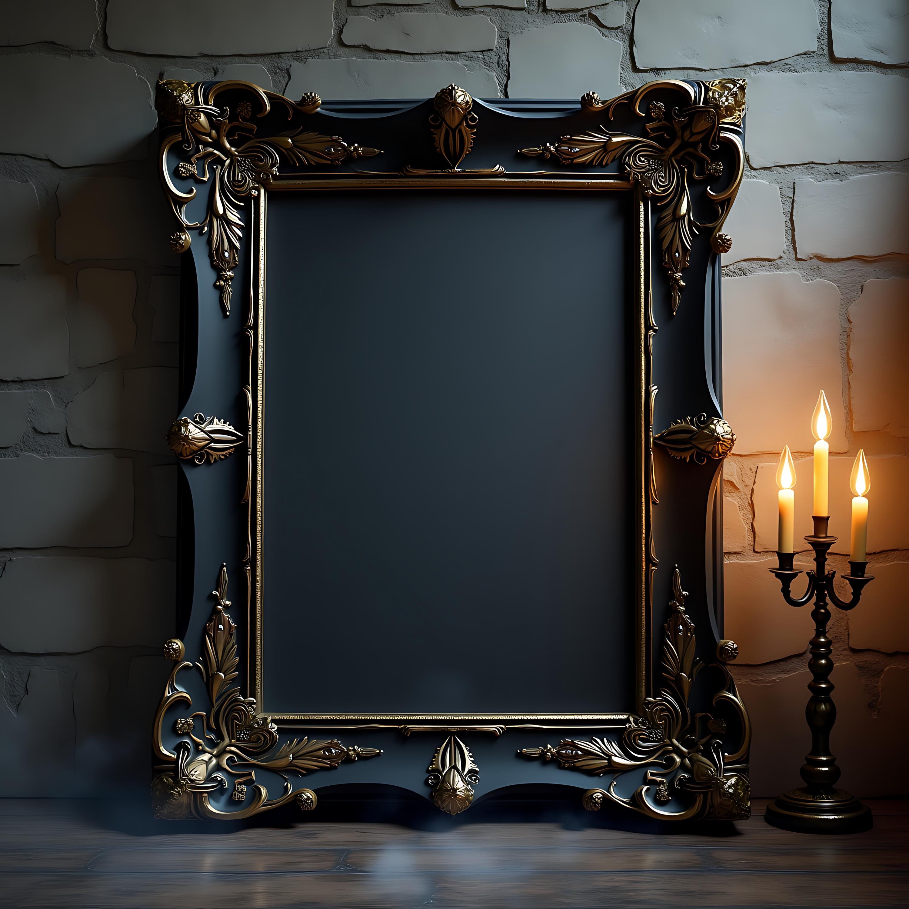 Gothic Poster Mockup | Gothic Frame | Black Frame Mockup | Gothic ...