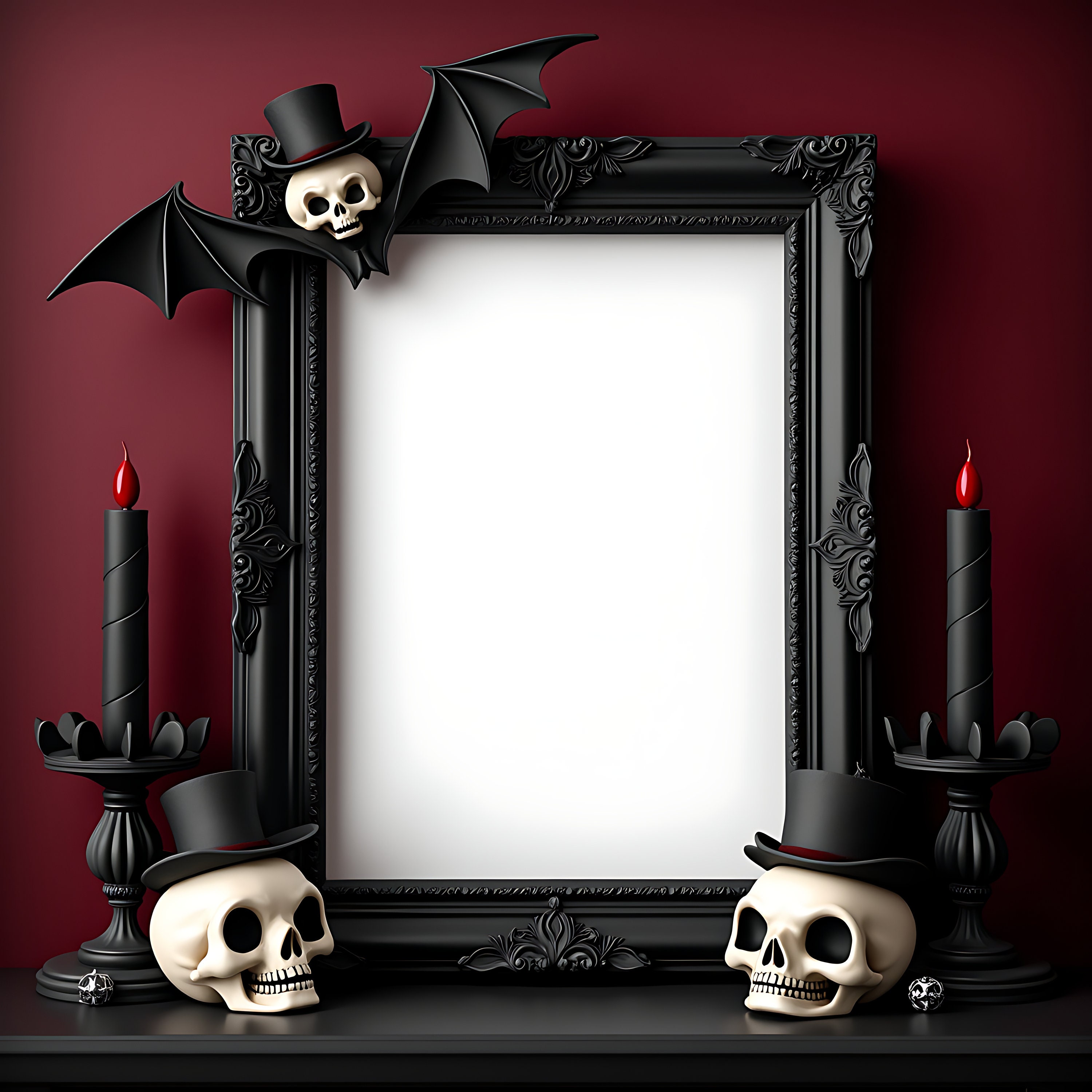 100 Pieces of Gothic Halloween Mockup | Frame Mockup | Halloween Frame ...