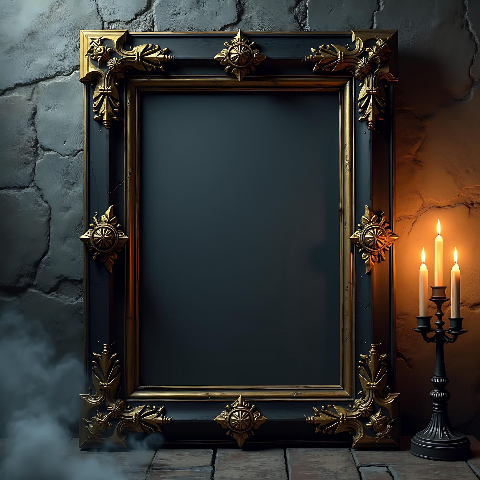 Gothic Poster Mockup | Gothic Frame | Black Frame Mockup | Gothic ...