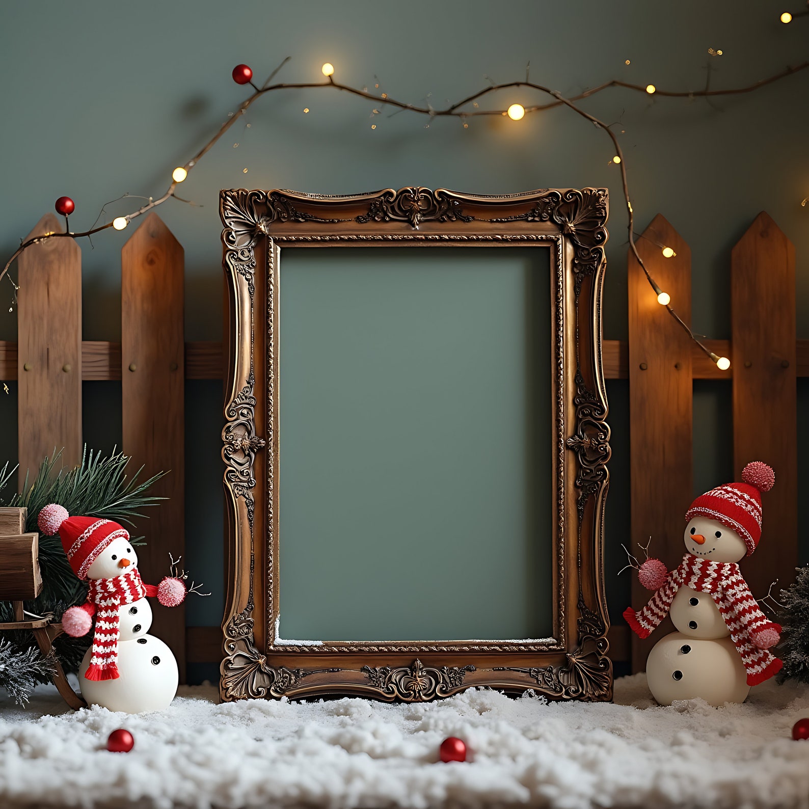 11 Pieces of Christmas Frame Mockups | Poster Template | Print Mockup ...
