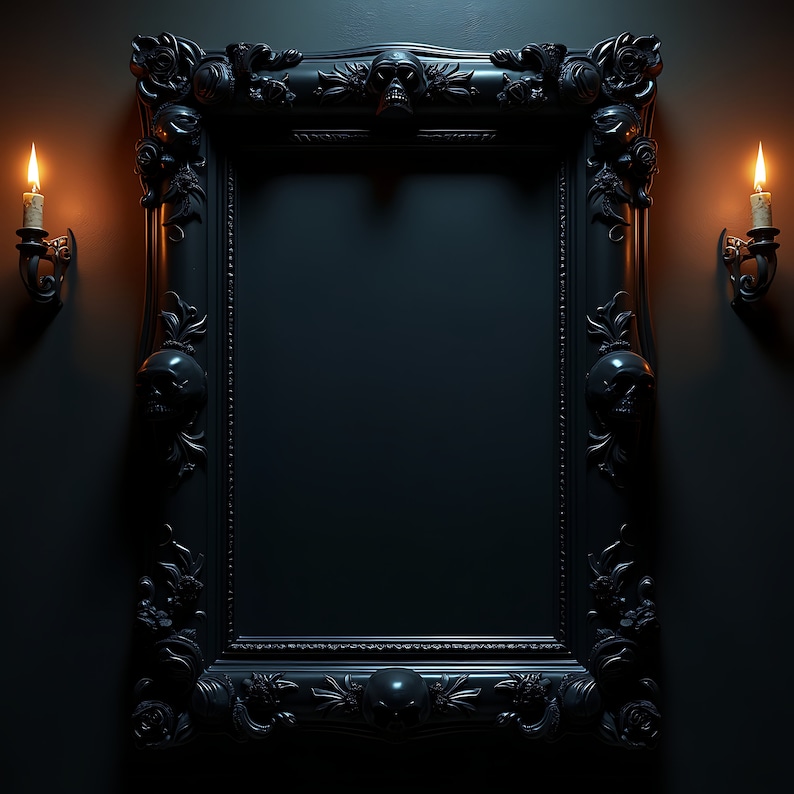 Gothic Dark Frame Mockup | Gothic Home Decor | Gothic Decor | Gothic ...