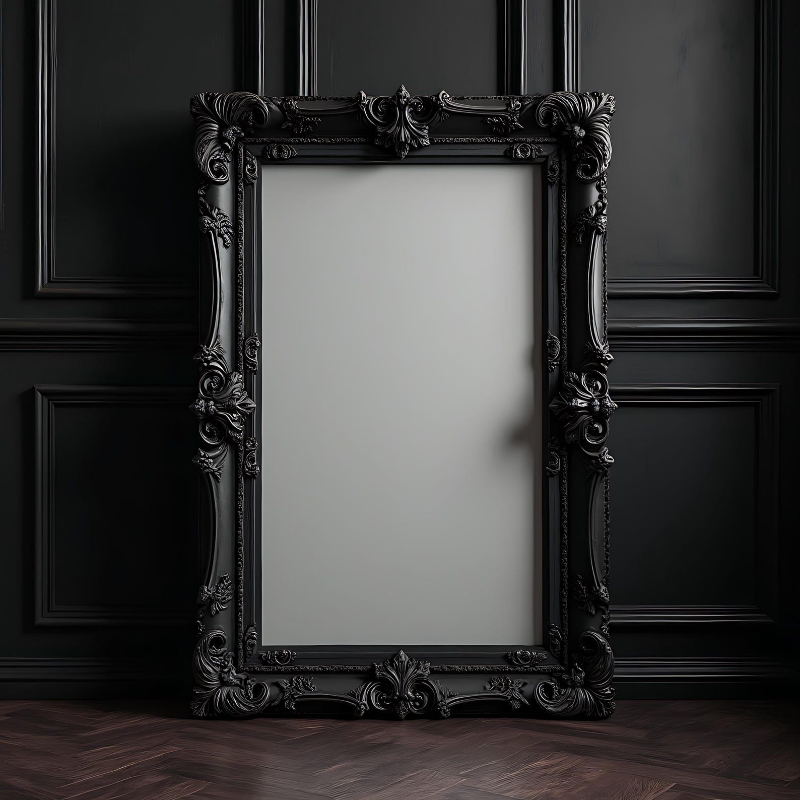 A Tall, Elegant Black Gothic Frame | Black Frame Mockup | Gothic Mockup ...