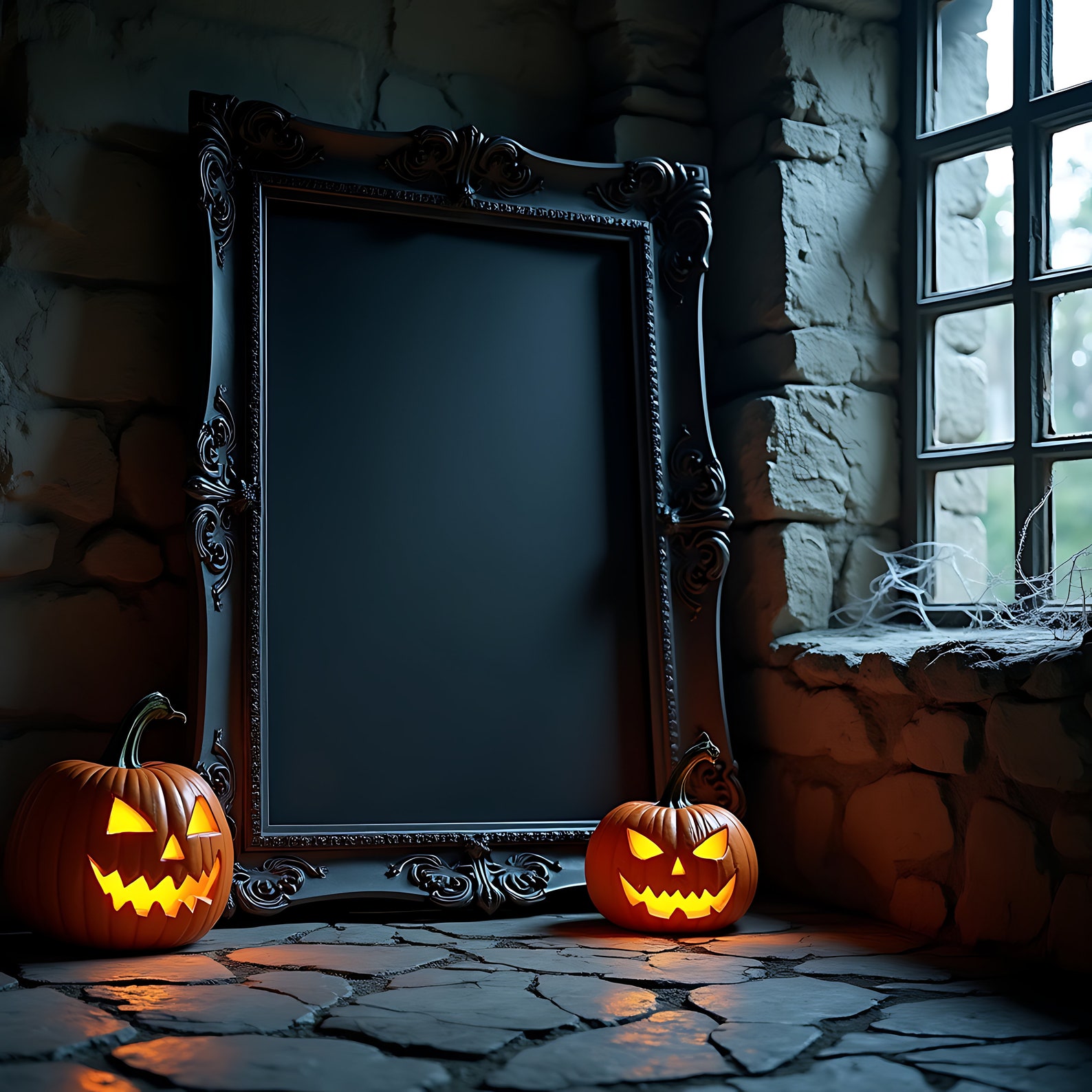 Dark Ornate Gothic Frame | Halloween Frame Mockup | Halloween Frame ...