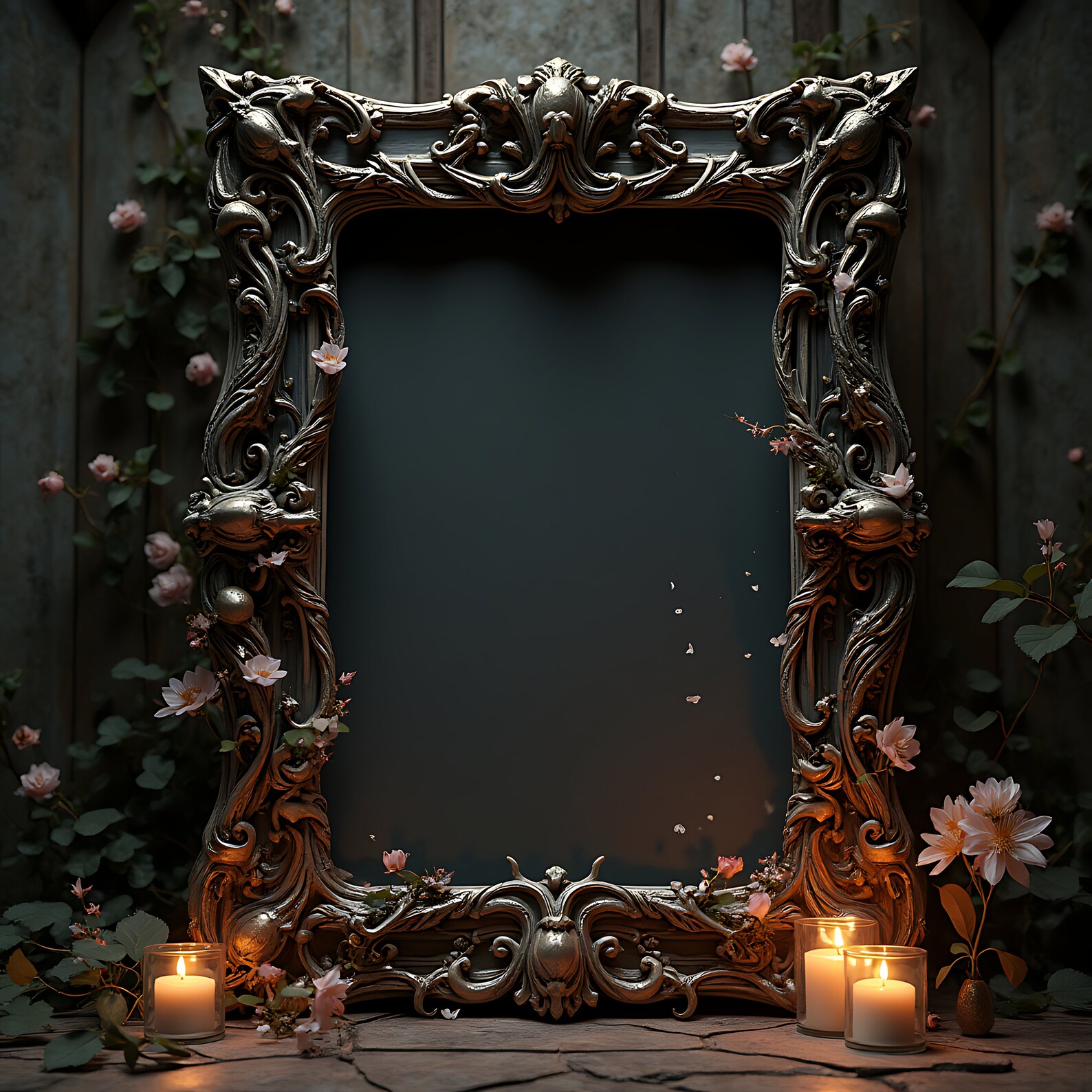 Gothic Dark Frame Mockup | Gothic Home Decor | Gothic Decor | Gothic ...