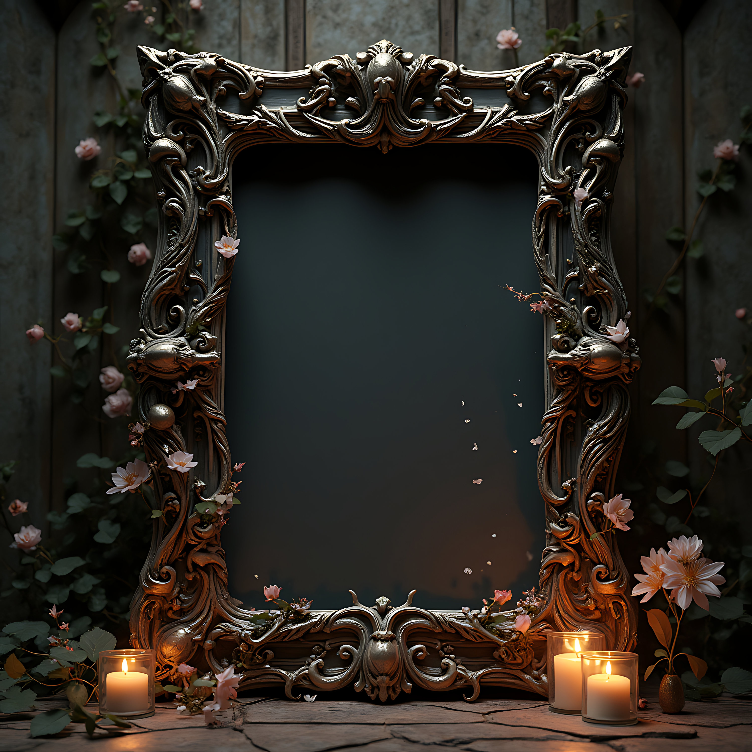 Gothic Dark Frame Mockup | Gothic Home Decor | Gothic Decor | Gothic ...