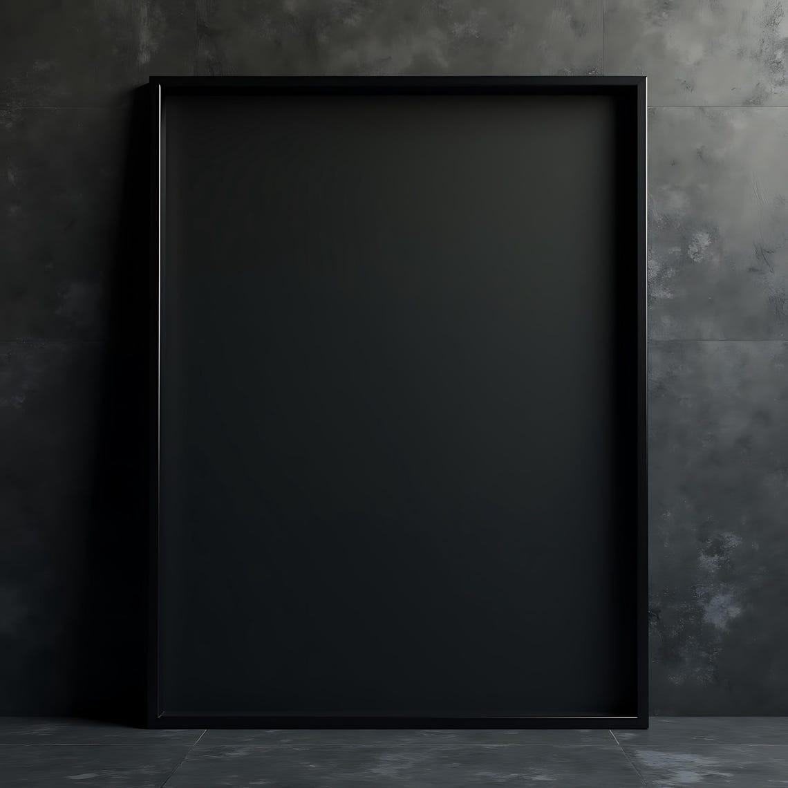 Black Thin Vertical Frame Mockup | Art Frame Mockup | Wall Art Mockup ...