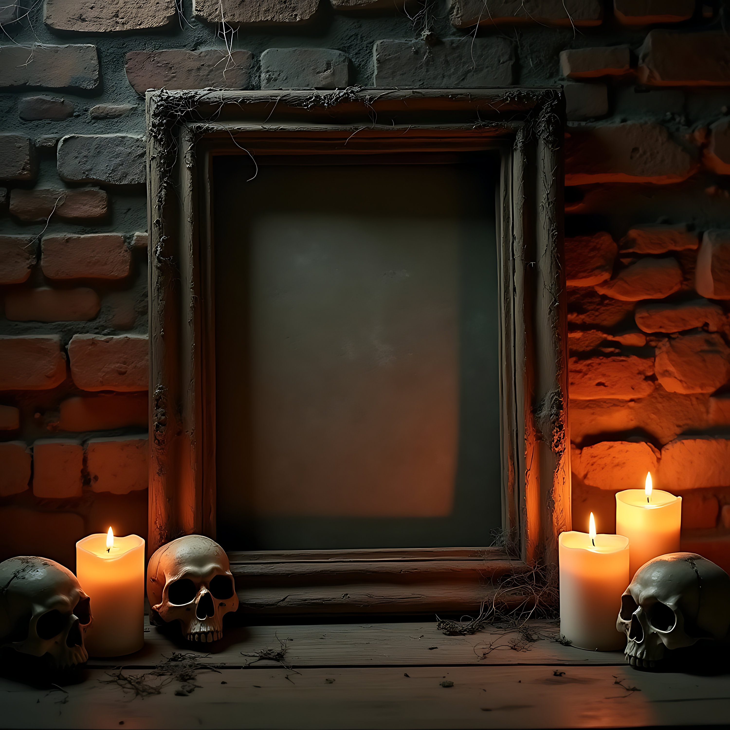 Halloween Wooden Frame Mockup | Frame Mockup Halloween | Halloween ...