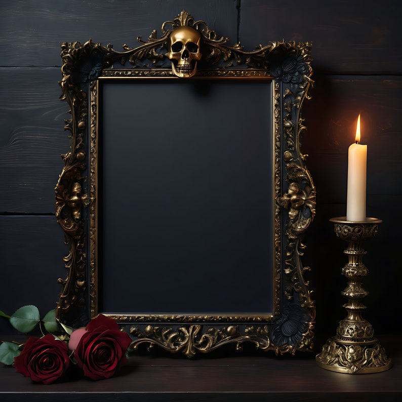 Gothic Frame | Gothic Home Decor Art Mockup SVG | Gothic Frames | Gothic Picture Frame | Gothic ...