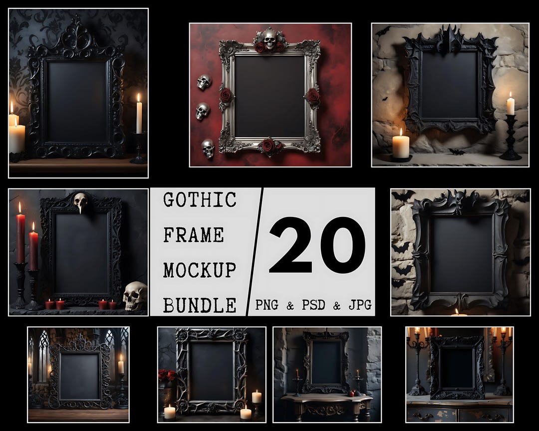 20 Pieces of Gothic Frame | Gothic Home Decor | Gothic Picture Frame ...