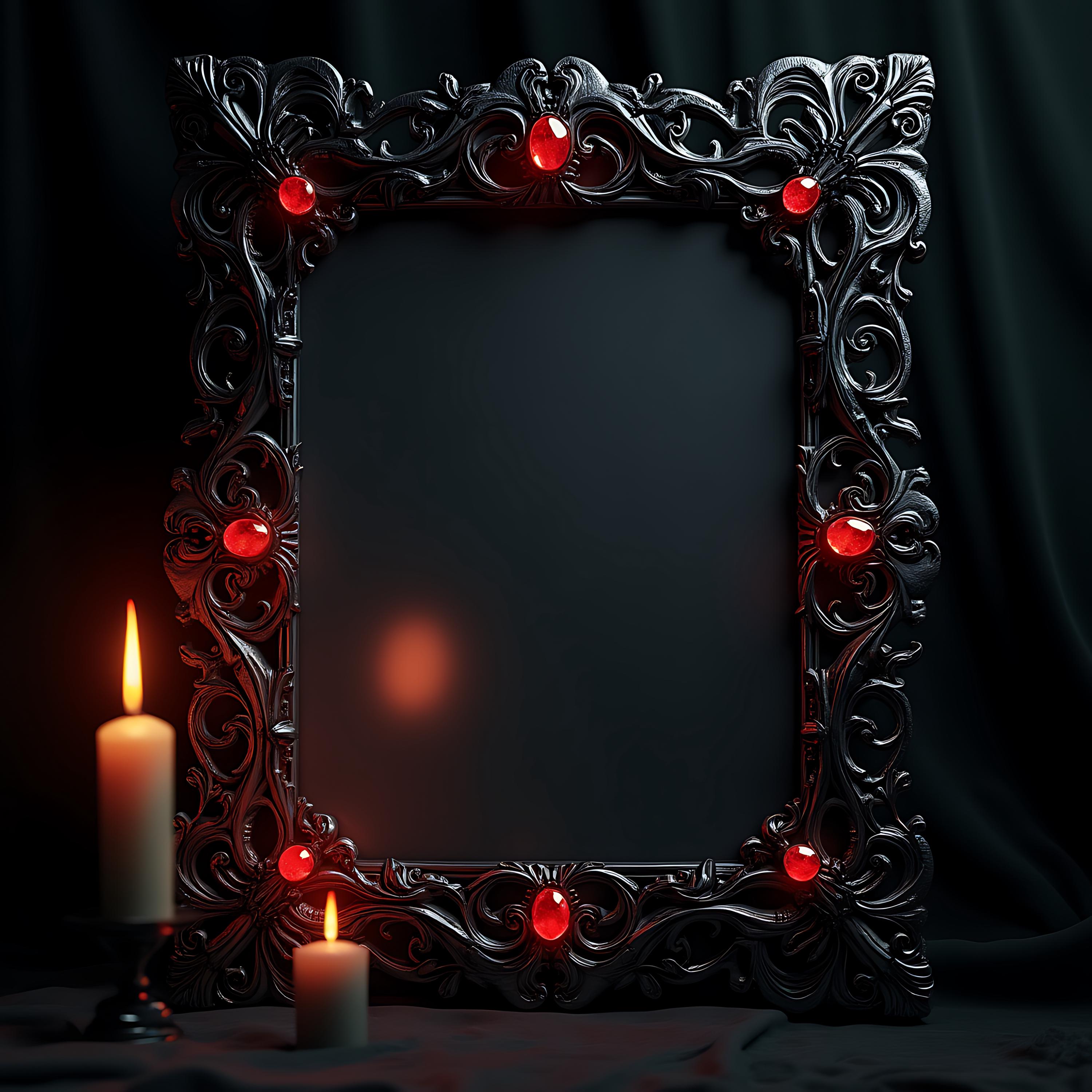 Classic Gothic Frame Mockup Made From Red Marble | Gothic Frame ...