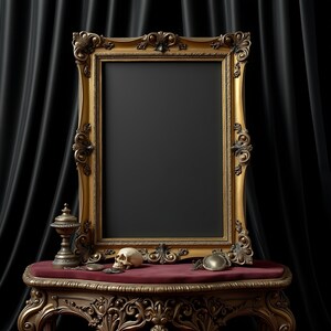 Gold Gothic Poster Frame Mockup | Gothic Frame | PSD Frame | Photoshop ...