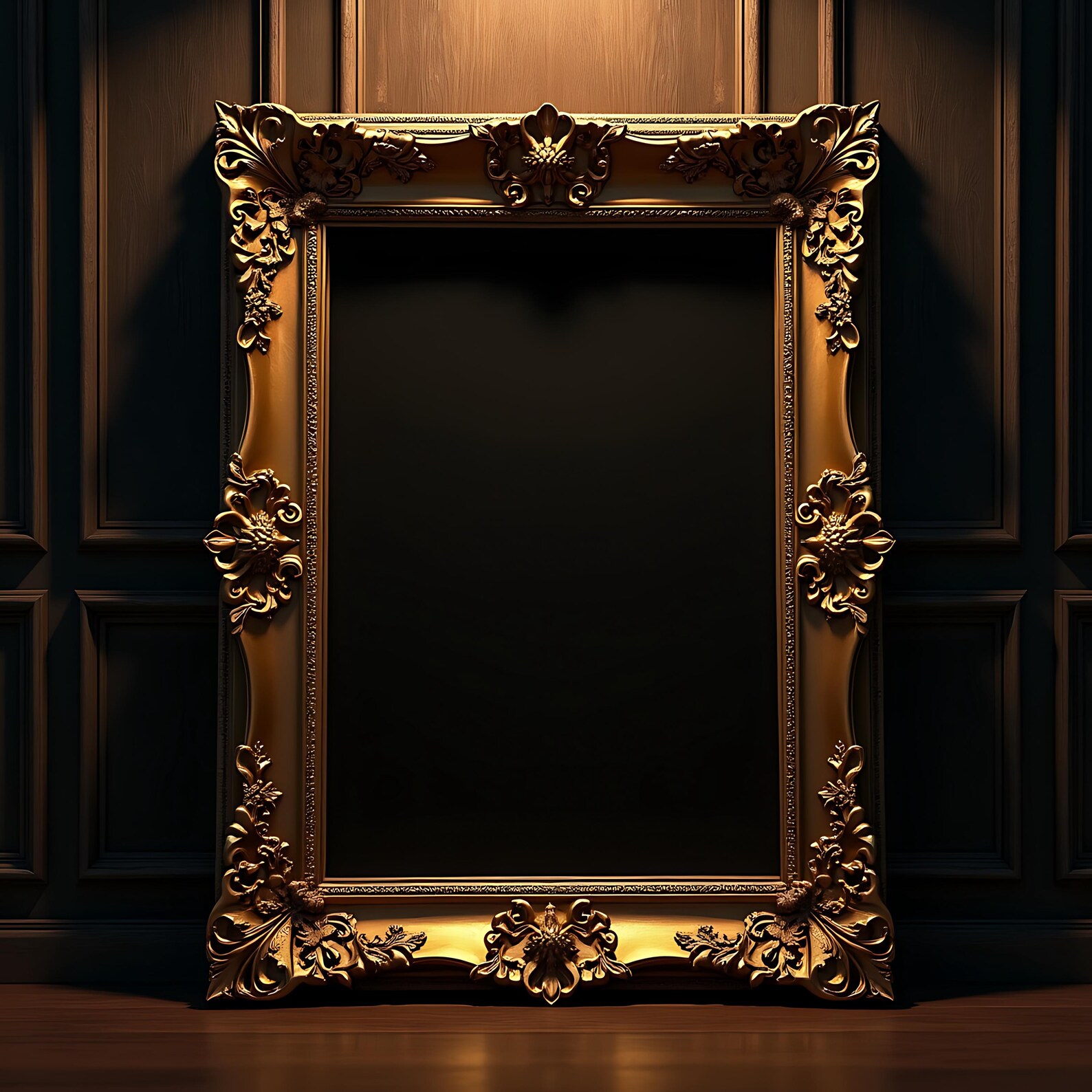 Golden Antique Frame Mockup Vintage Gold Frame PSD Frame Mockup Gothic ...
