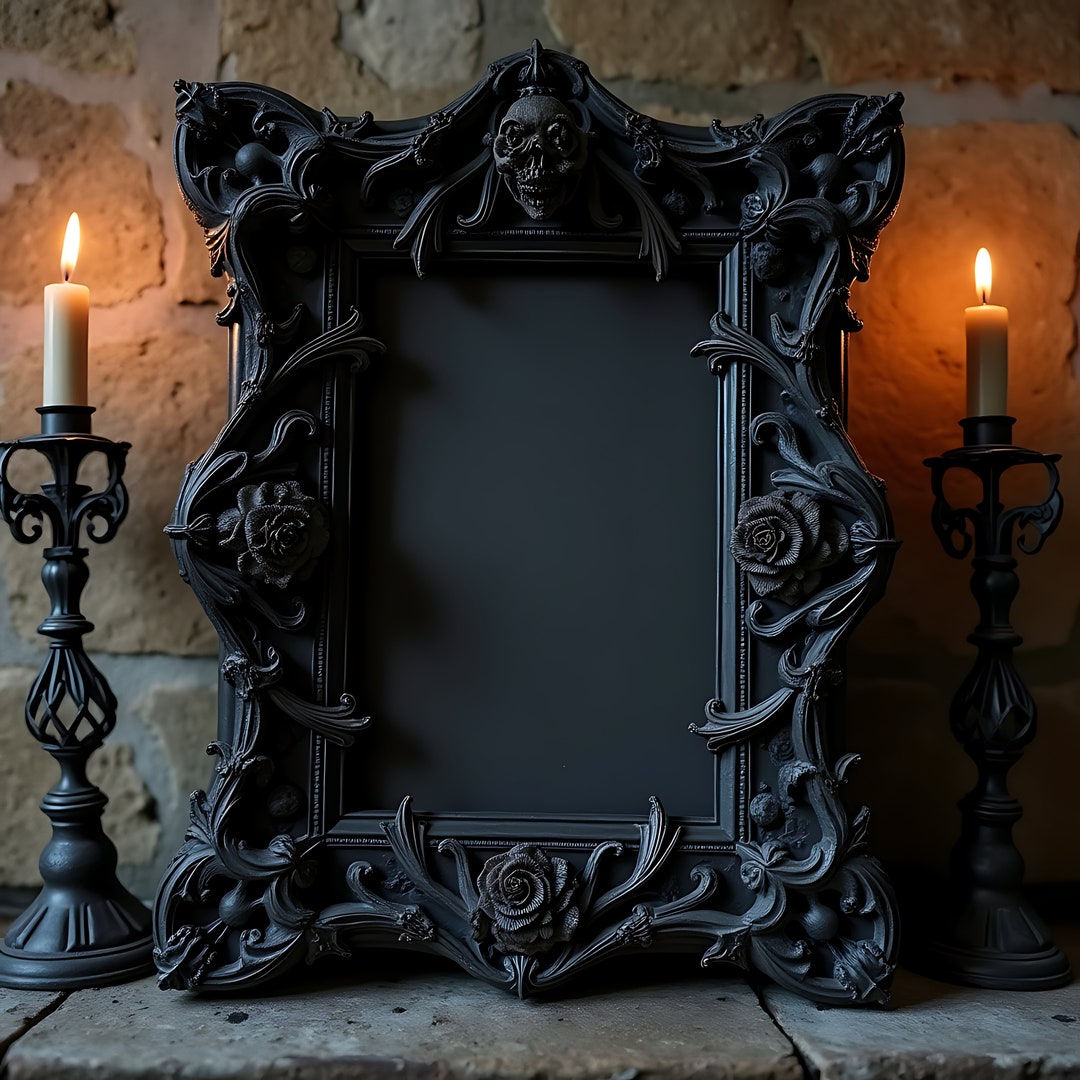 Haunted Gothic Frame Mockup | Gothic Frame | Halloween Frames | Gothic ...
