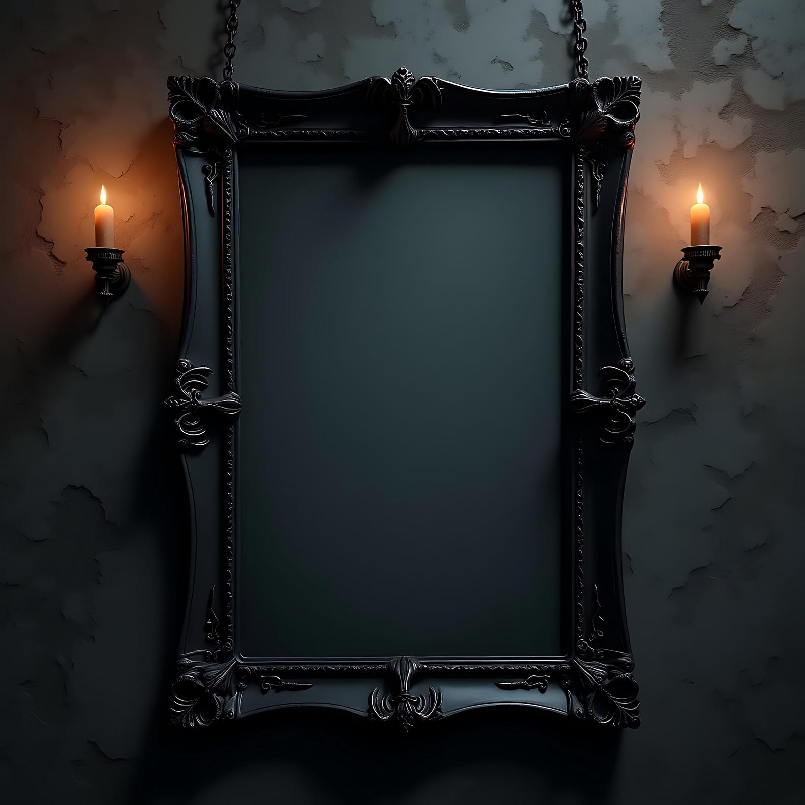 Dark Gothic Frame Mockup | Black Picture Frame PSD | Art & Print Mockup ...