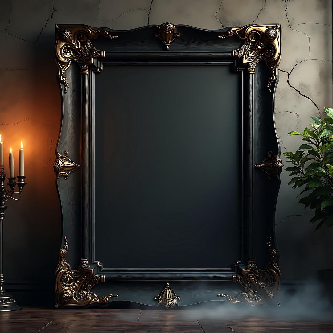 Gothic Poster Mockup | Gothic Frame | Black Frame Mockup | Gothic ...