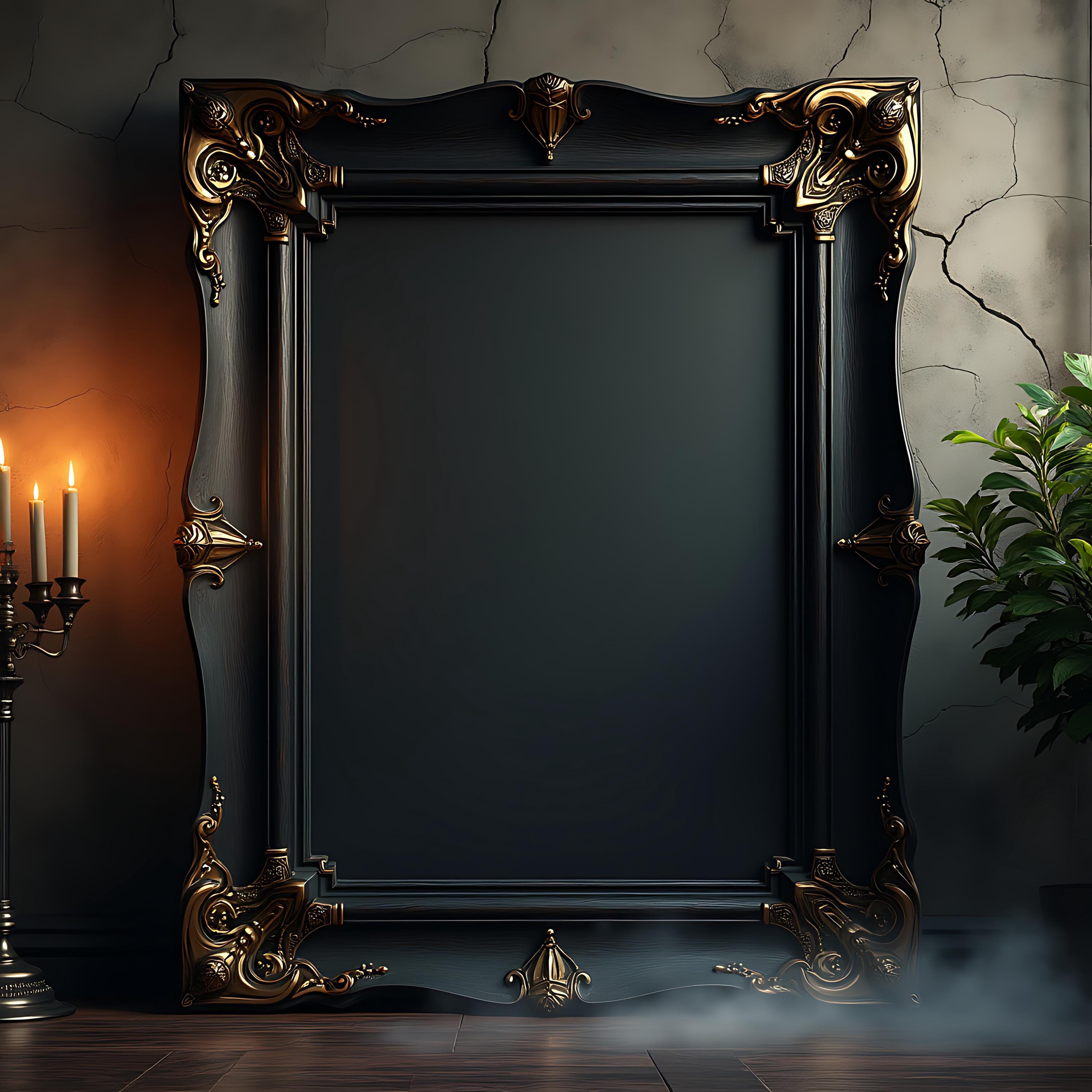 Gothic Poster Mockup | Gothic Frame | Black Frame Mockup | Gothic ...