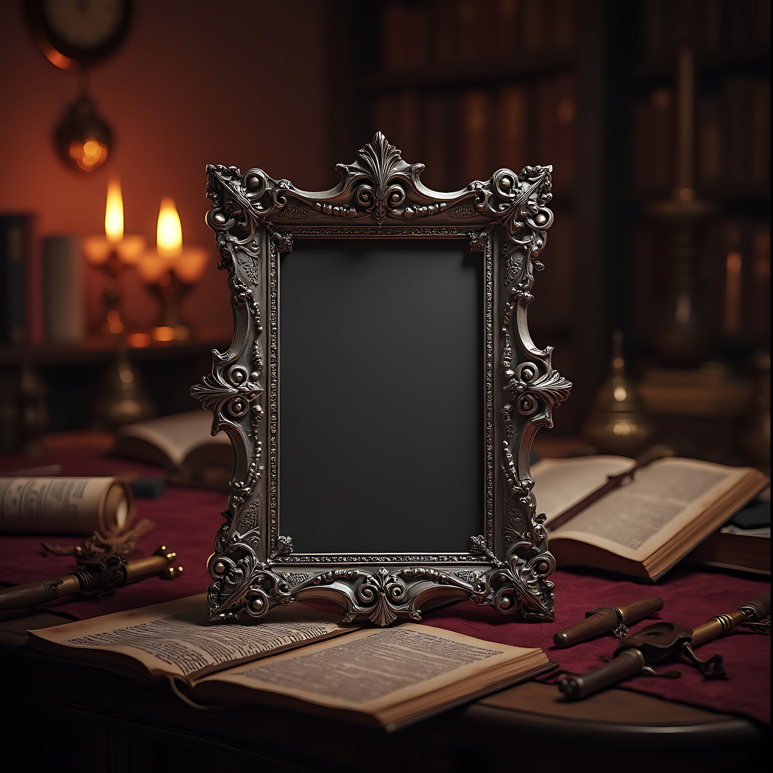 Gothic Style Frame Mockups | Gothic Frame Mockup | Black Frame | Wall ...