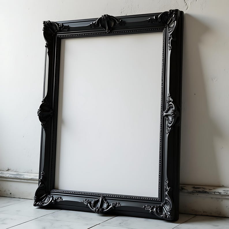Black Gothic Frame Mockup | Black Frame | Gothic Frame | Single Frame ...
