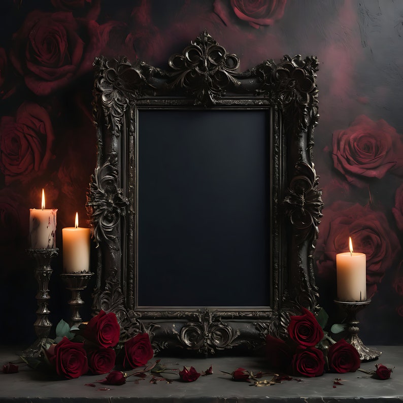Baroque Frame Gothic Frame Vintage Frame Wall Art Frame Goth Frame ...