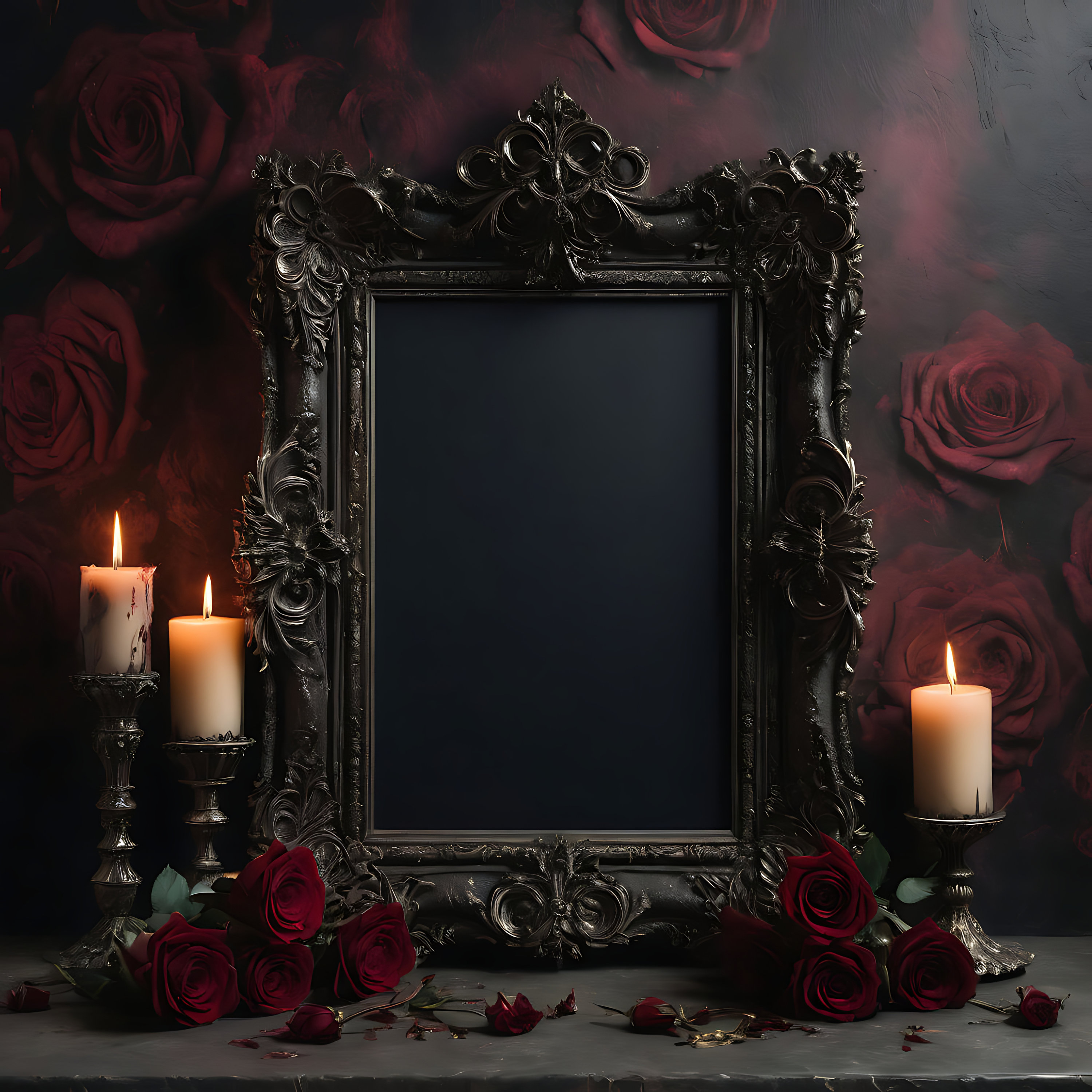 Baroque Frame Gothic Frame Vintage Frame Wall Art Frame Goth Frame ...