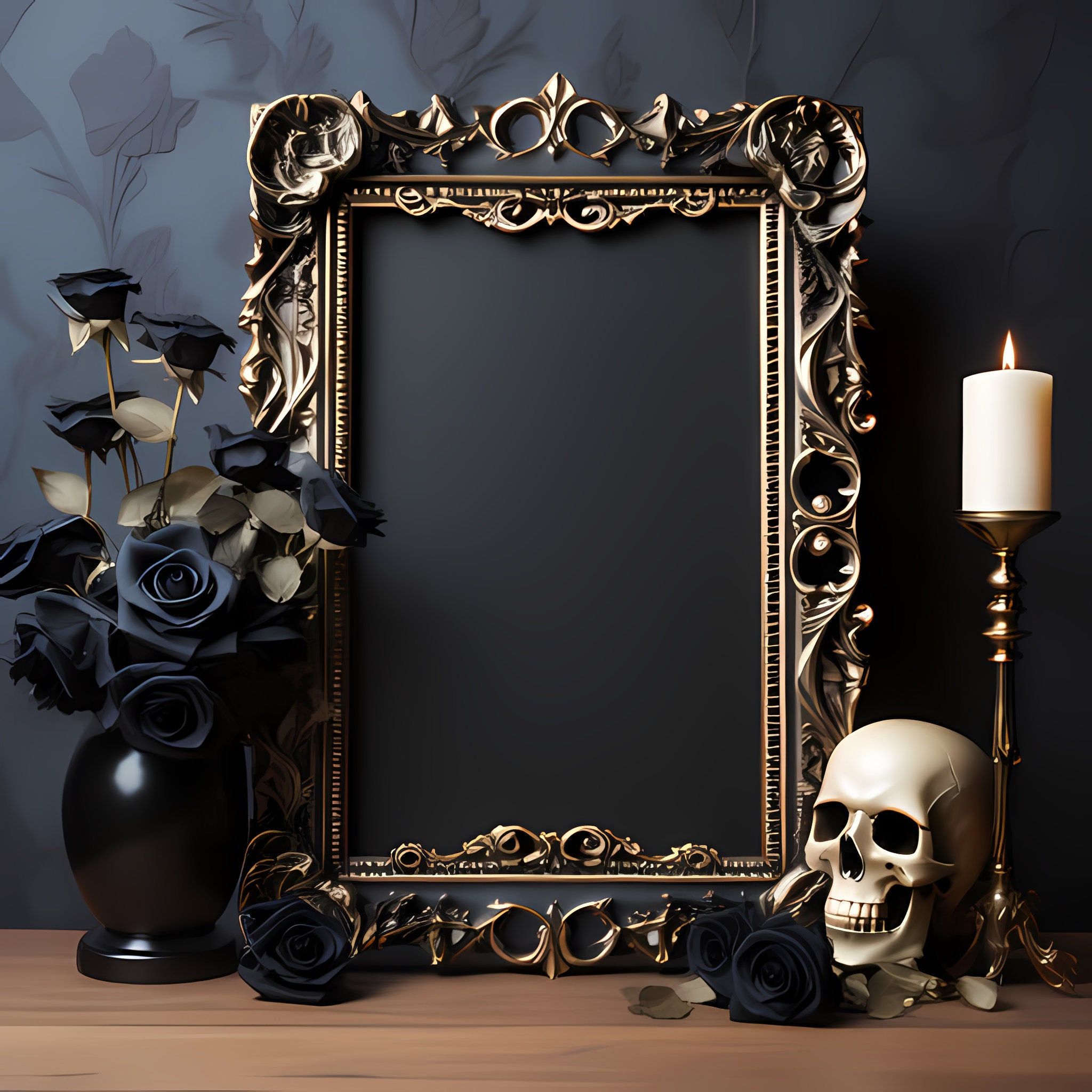 Baroque Frame Gothic Frame Gothic Style Editable Frame Frame Mockup ...