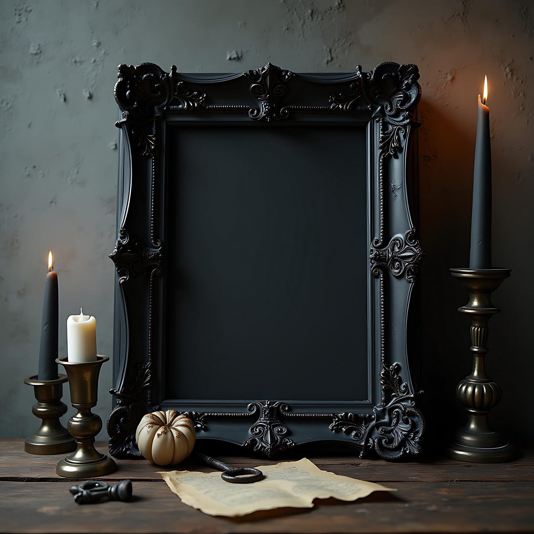 Dark Picture Frame Mockup | Dark Frame | PSD Frame | Gothic Frame ...