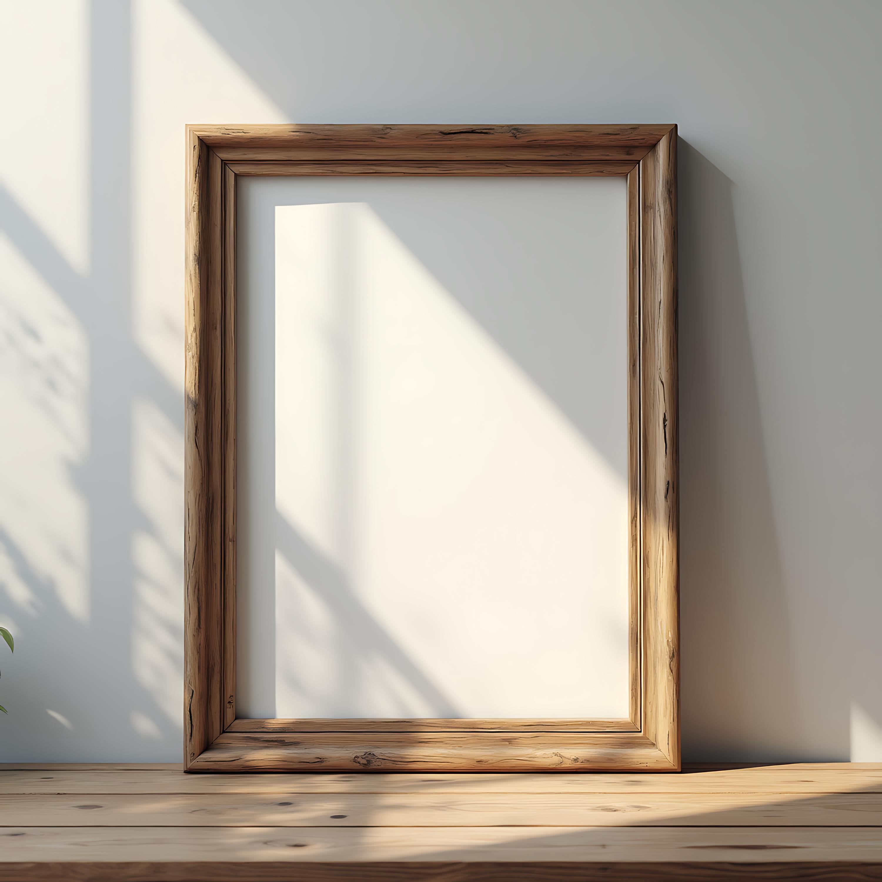 Photorealistic Rustic Frame Mockup | Picture Frame Mockup | Rustic ...