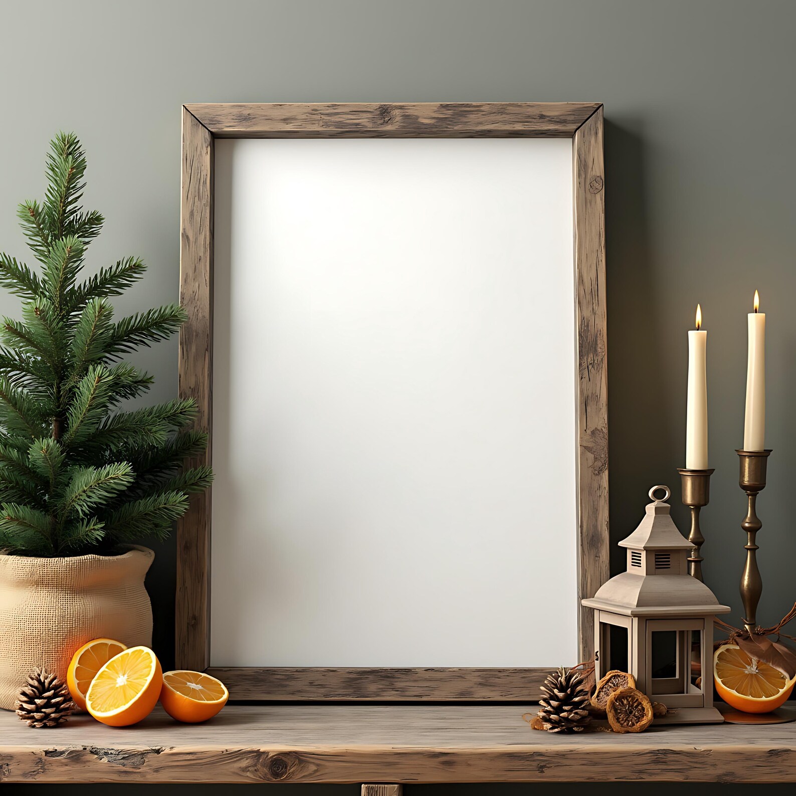 Christmas Rustic Frame Mockup Christmas Frame Mockup Rustic Frame ...