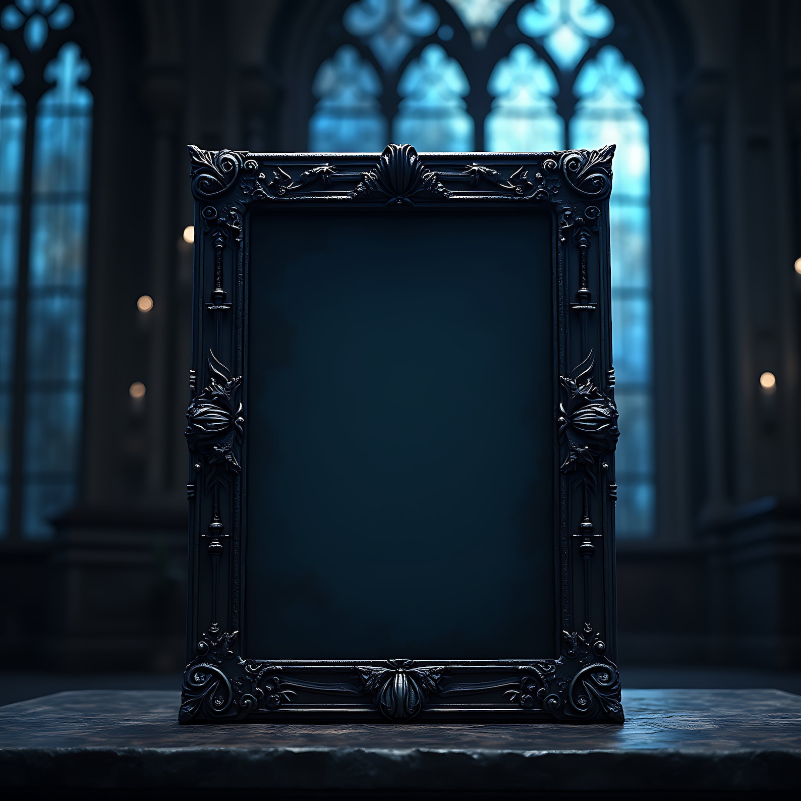 Gothic Style Frame Mockups | Gothic Frame Mockup | Black Frame | Wall ...