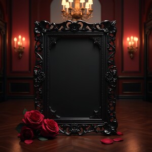 Gothic Style Frame Mockups | Gothic Frame Mockup | Black Frame | Wall ...