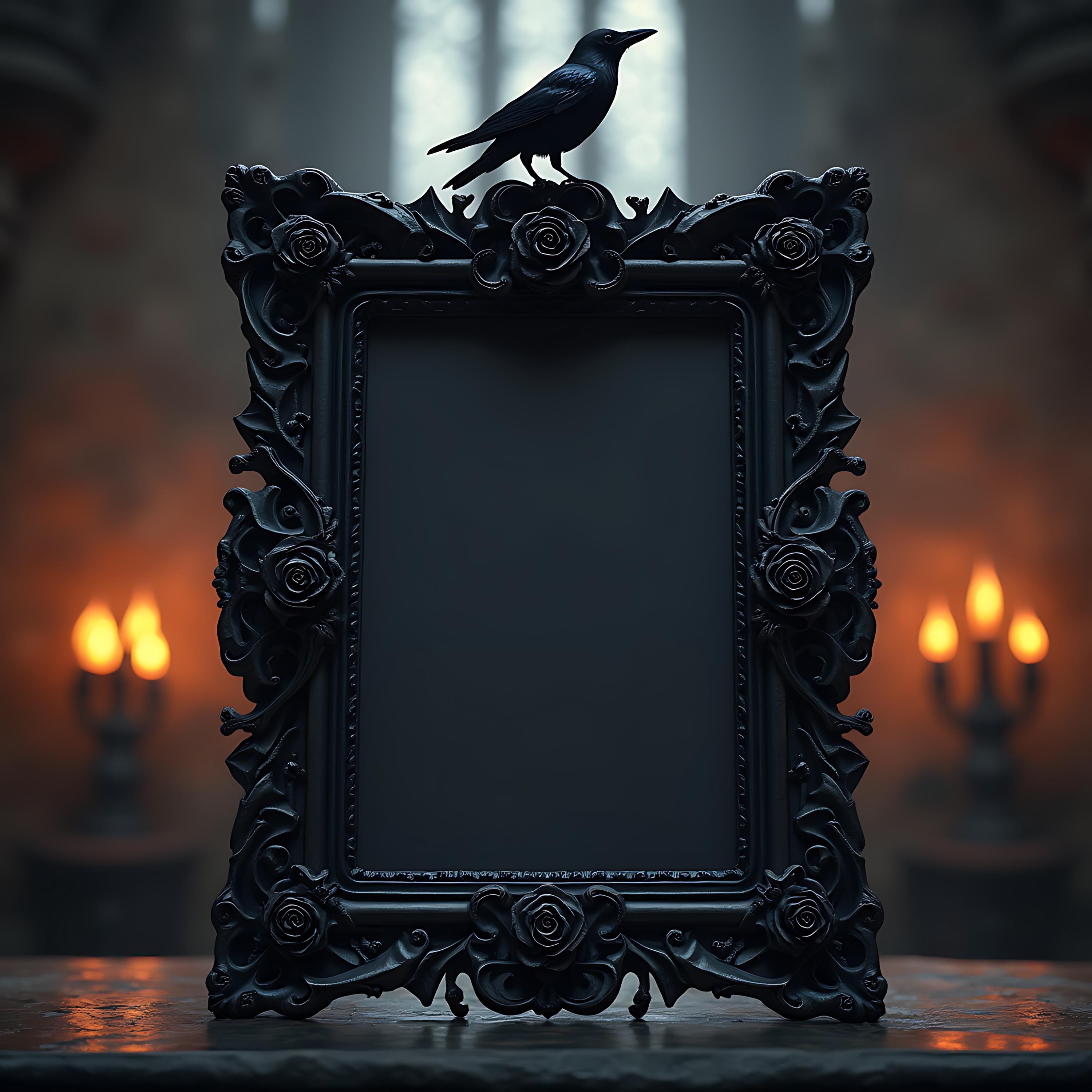 Baroque-inspired Gothic Frame Mockup | Antique Wall Mockup | Gothic ...