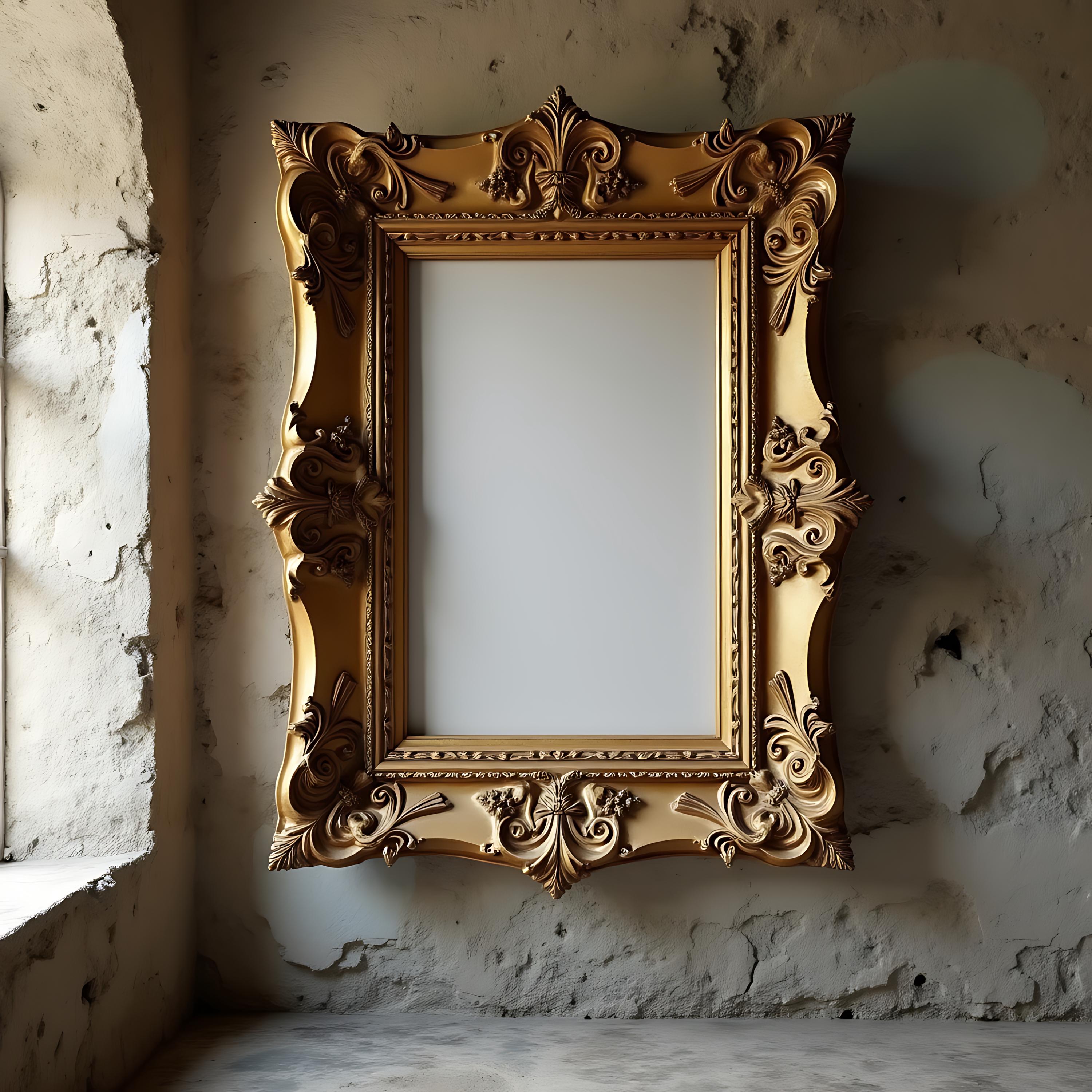 Baroque Frame Mockup With an Antique Gold Finish | Ornate Frame ...