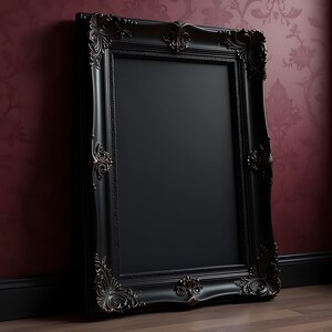 Sleek Black Gothic Frame | Gothic Frame Mockup | Luxury Mockup ...