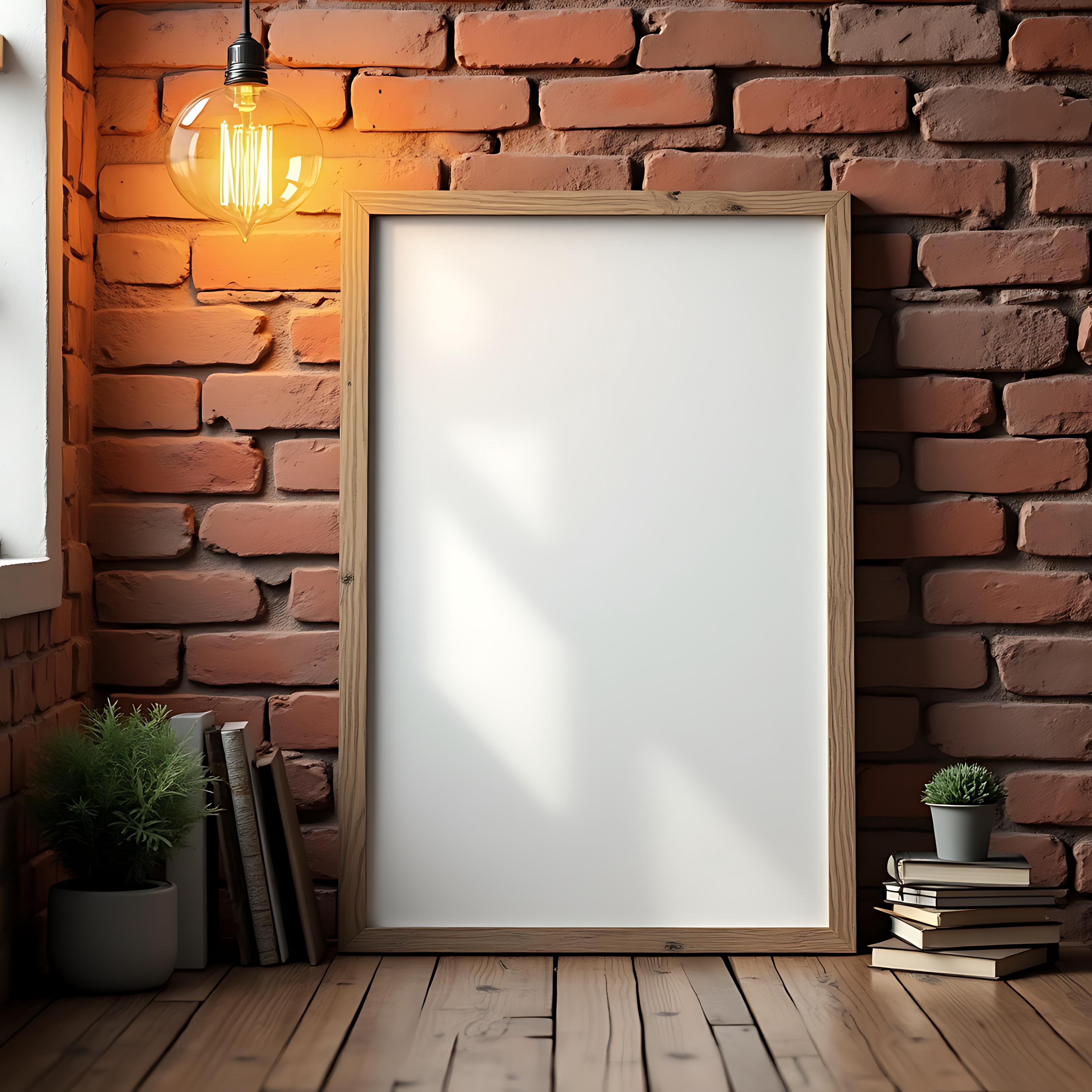 Poster Frame Mockup Wooden Frame Mockup Rustic Mockup PSD Frame Mockup ...