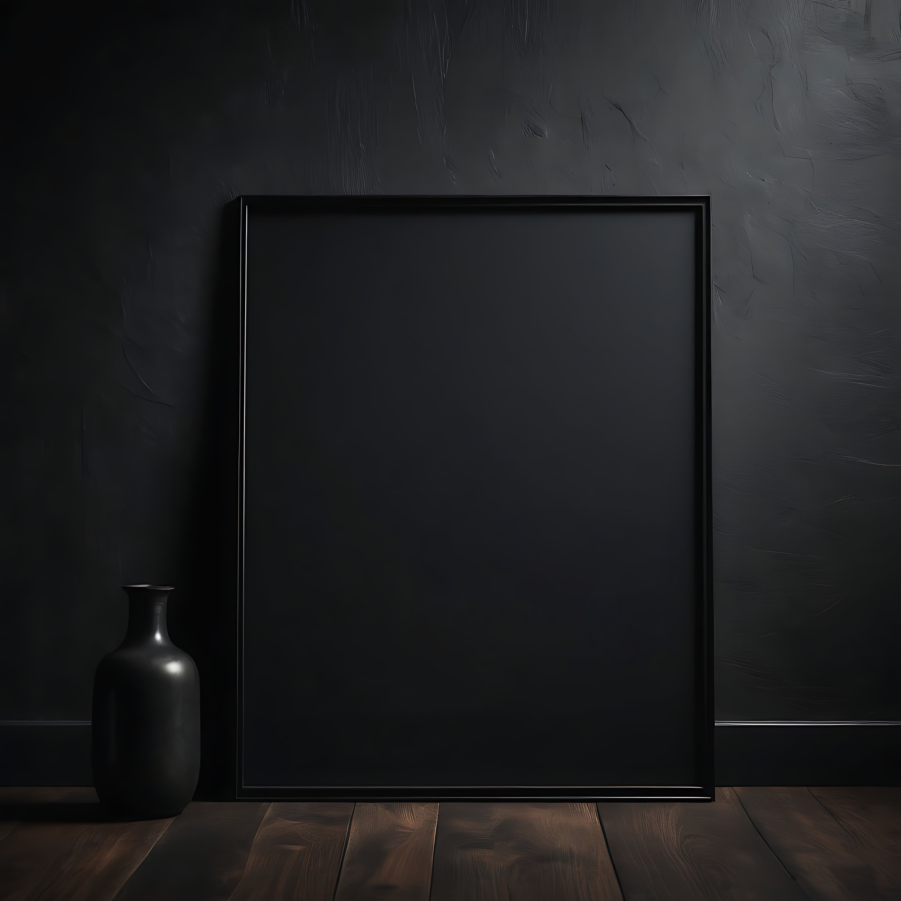 Black Vertical Frame Mockup | Digital Download | Wall Art Mockup ...