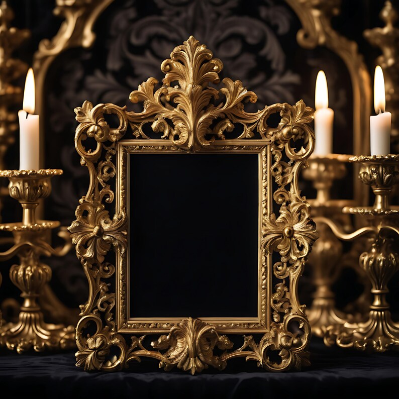 Baroque Frame Mockup | Digital Download | Vintage Printable | Vintage ...