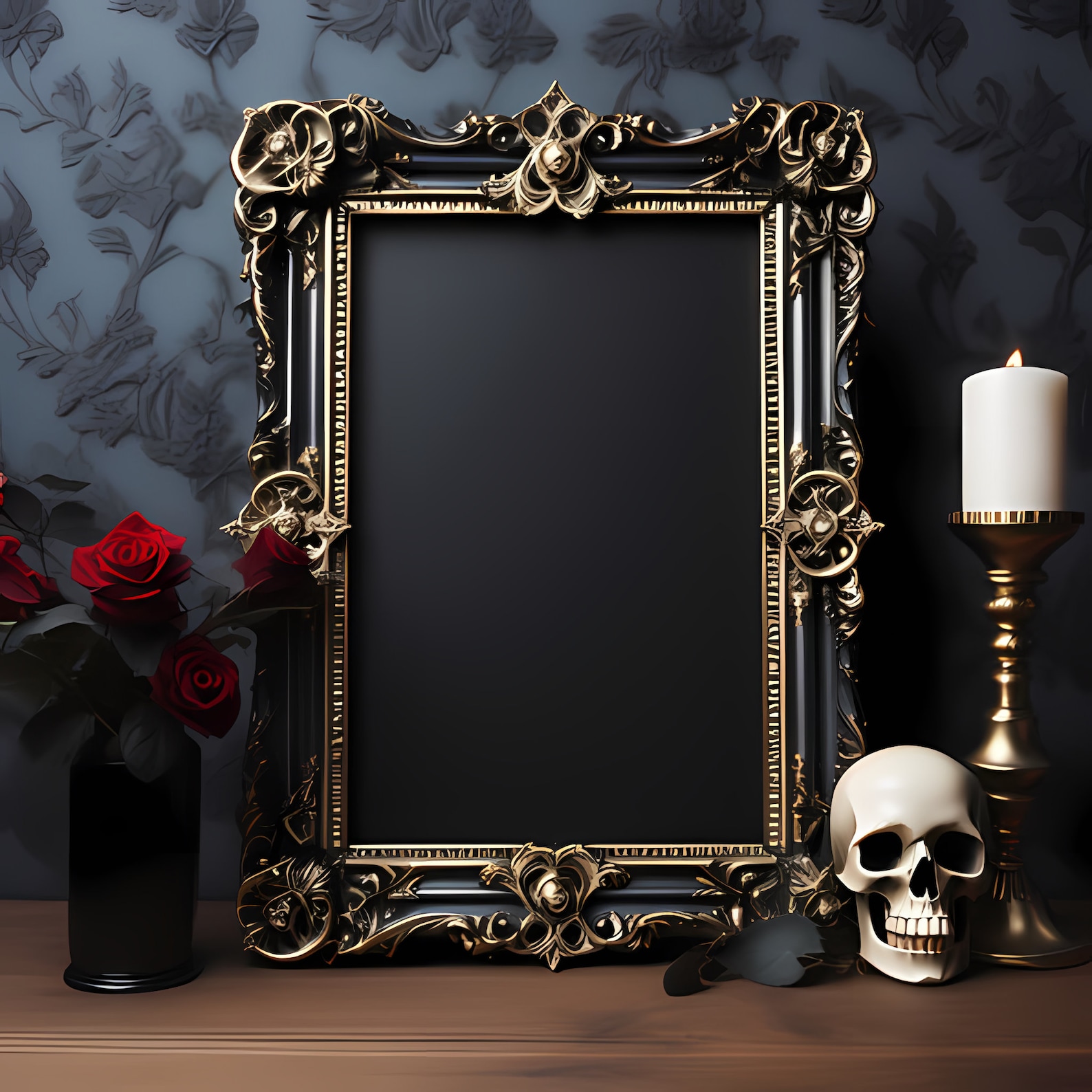 Baroque Frame | Gothic Frame | Gothic Style | Editable Frame | Frame ...