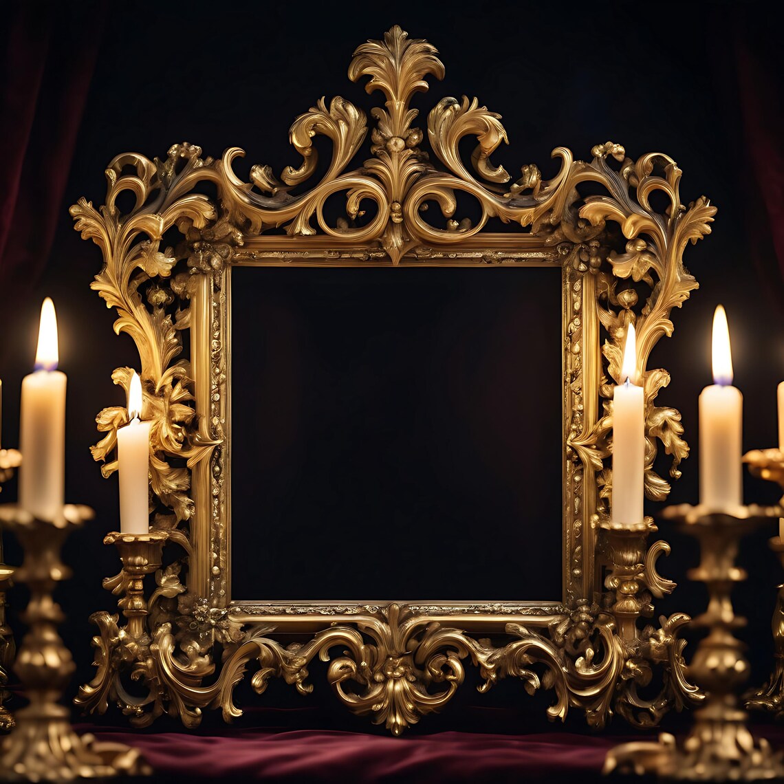 Baroque Frame Mockup | Digital Download | Vintage Printable | Vintage ...