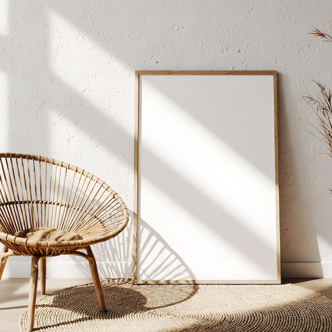 Boho Poster Mockup | Interior Wall Art Frame PSD | Vertical Frame ...