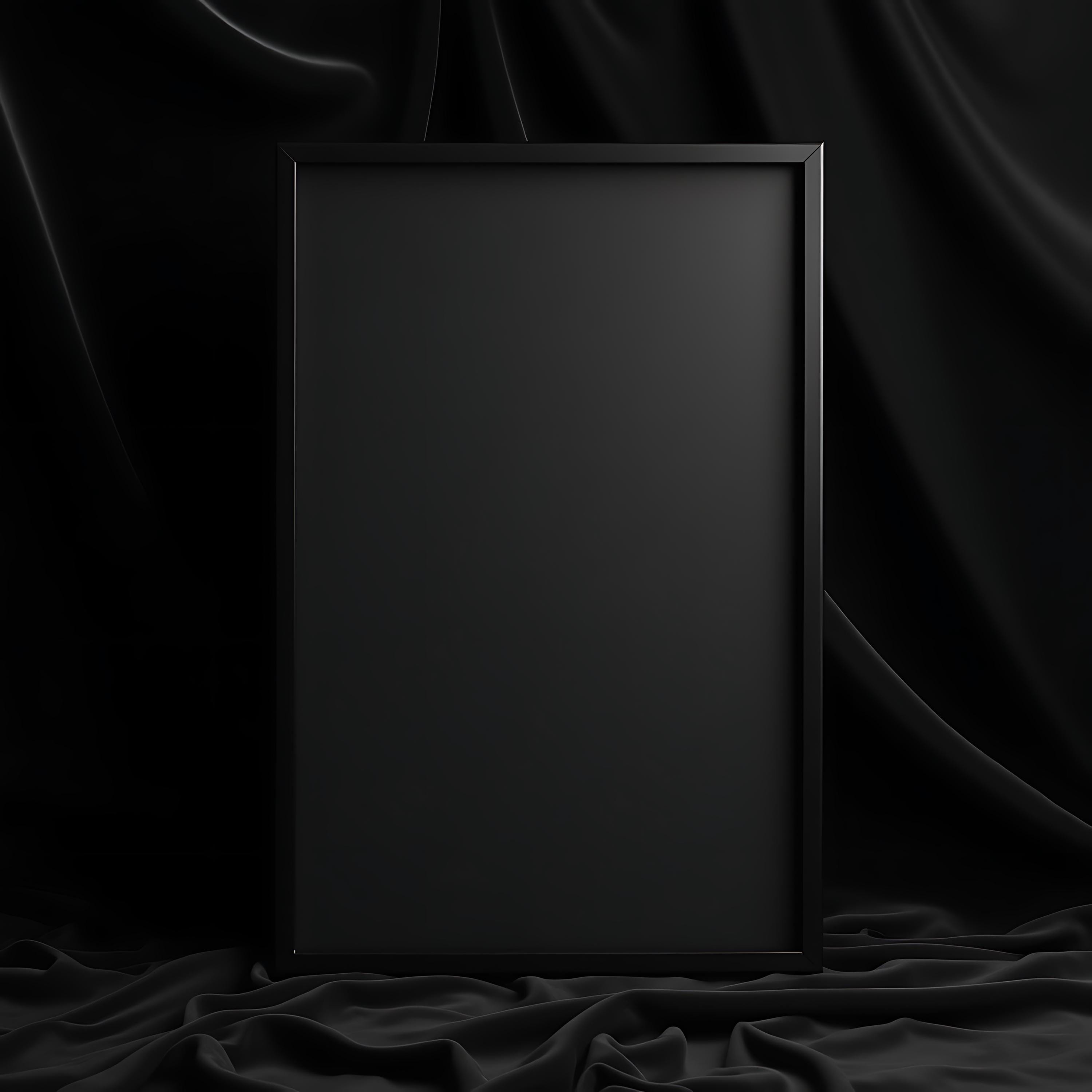 Black Thin Vertical Frame Mockup | Art Frame Mockup | Wall Art Mockup ...