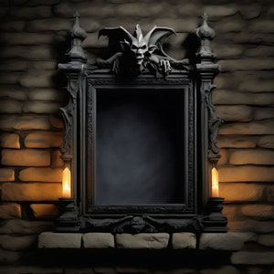 Haunted Gothic Frame Mockup | Gothic Frame | Halloween Frames | Gothic ...