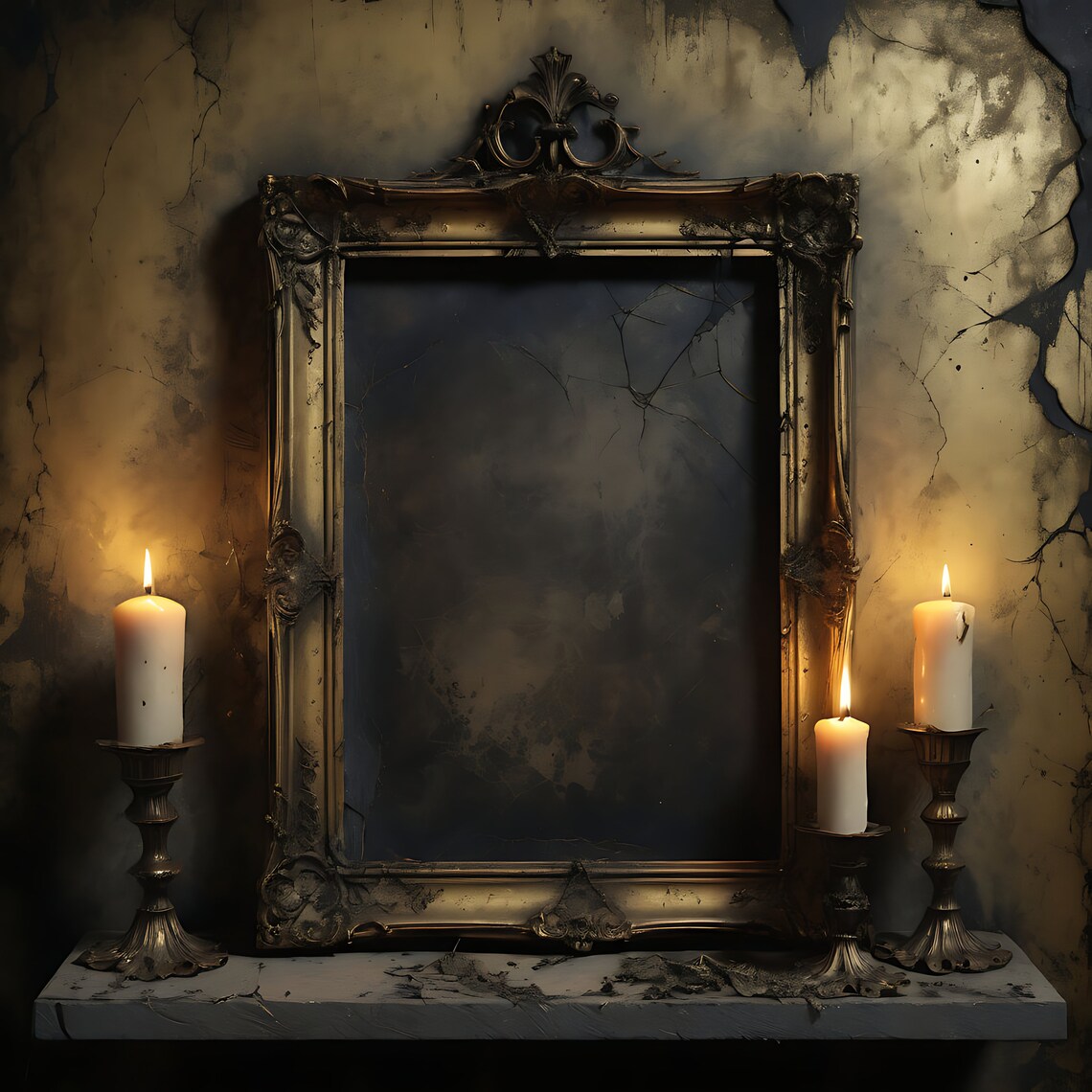 Gold & Dark Frame Mockup | Single Frame Mockup | Black Frame Mockup ...