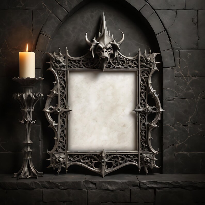 Ornate Gothic Frame Mockup | Art Display Mockup | Frame Display Mockup ...