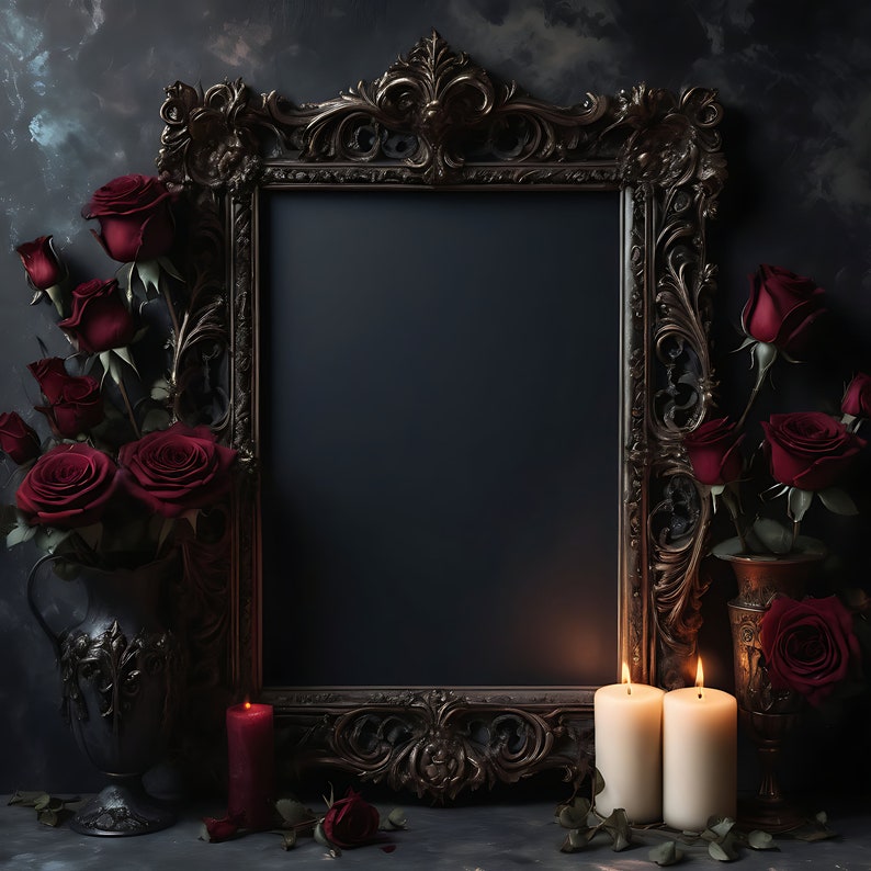 Baroque Frame Gothic Frame Vintage Frame Wall Art Frame Goth Frame ...