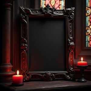 Gothic Style Frame Mockups | Gothic Frame Mockup | Black Frame | Wall ...