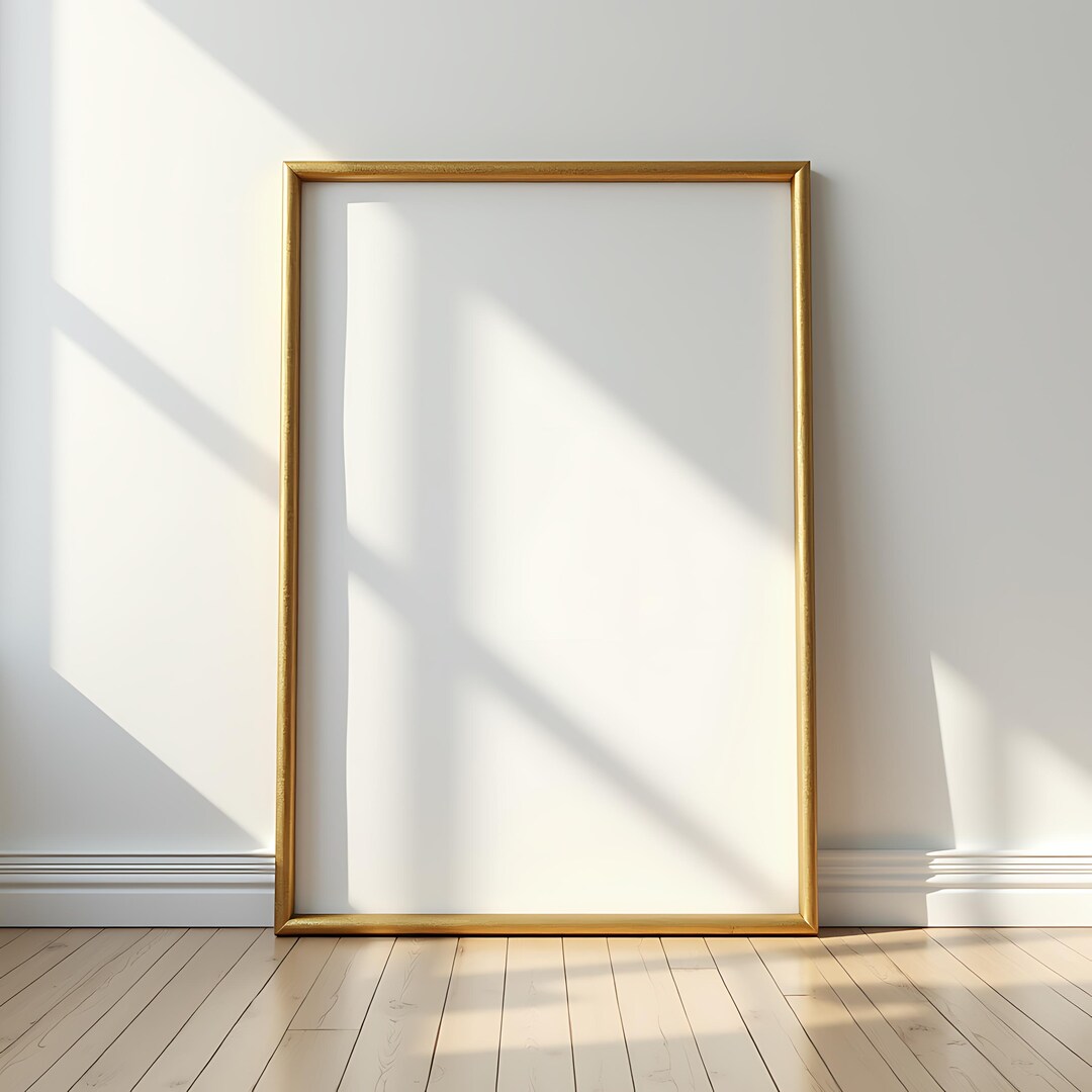 Gold Wall Art Vertical Frame Mockup | Vertical PSD Frame Mockup ...
