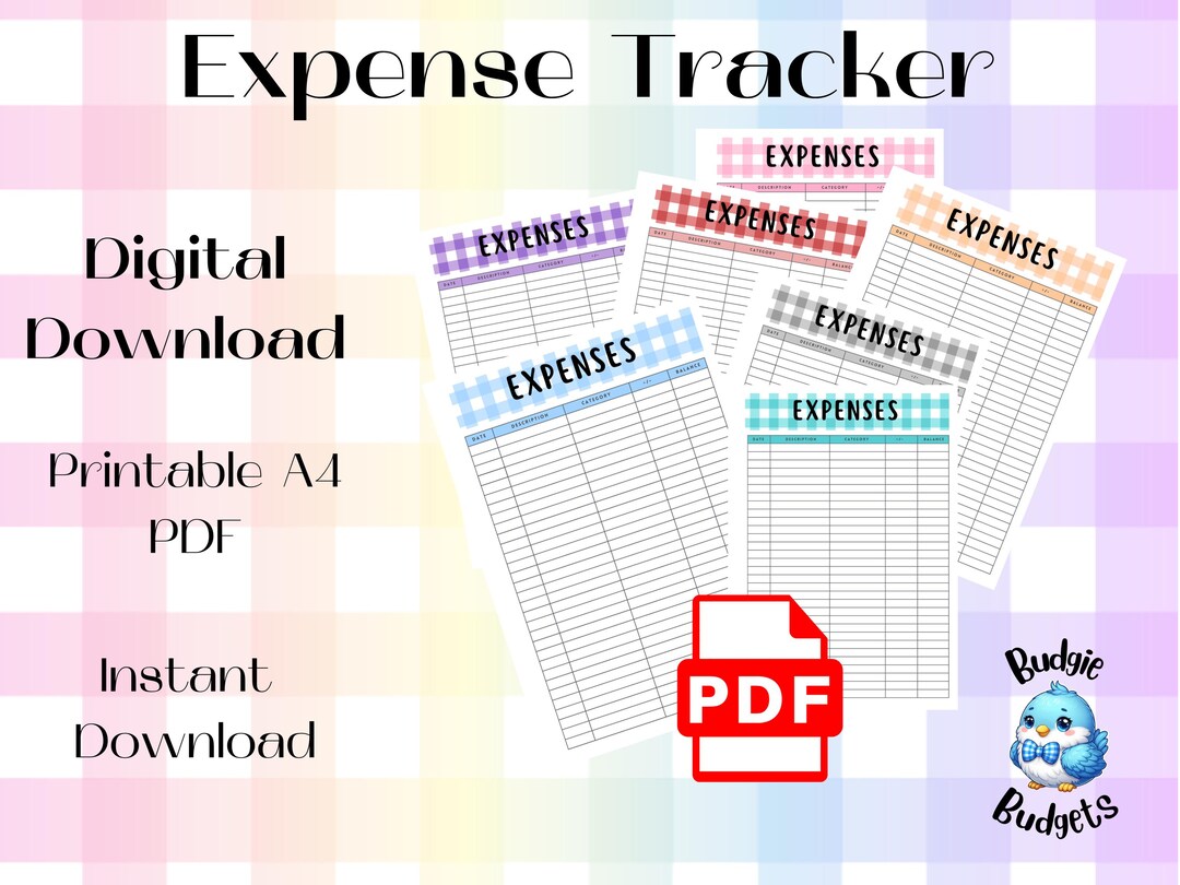 Expense Tracker Printable | A4 | PDF | Budget Planner Add on | Finance ...