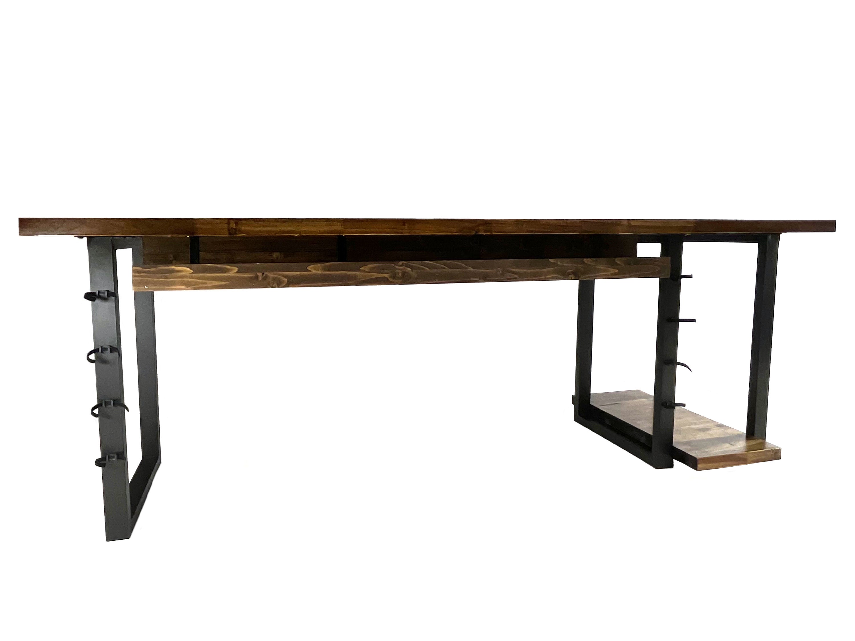Butcher Block Desk Acacia Wood Desk Gaming Desk Home Office Desk Cable ...