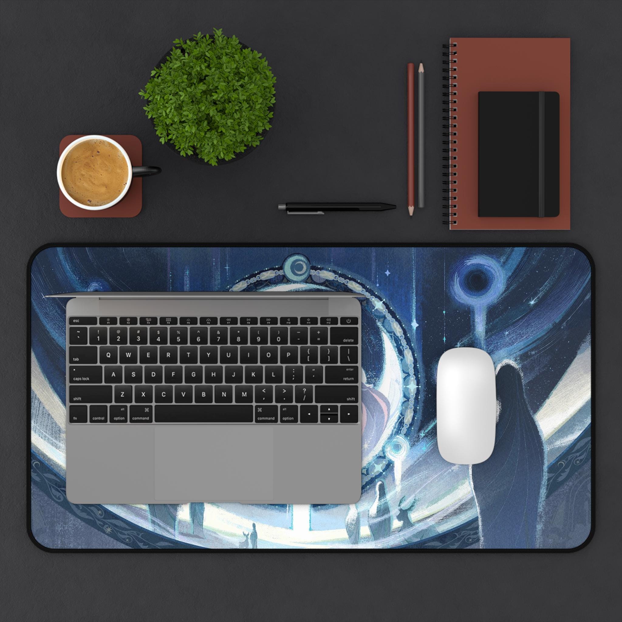 Columbina Moon Phase Desk Mat Namecard Inspired Genshin Impact Subtle ...