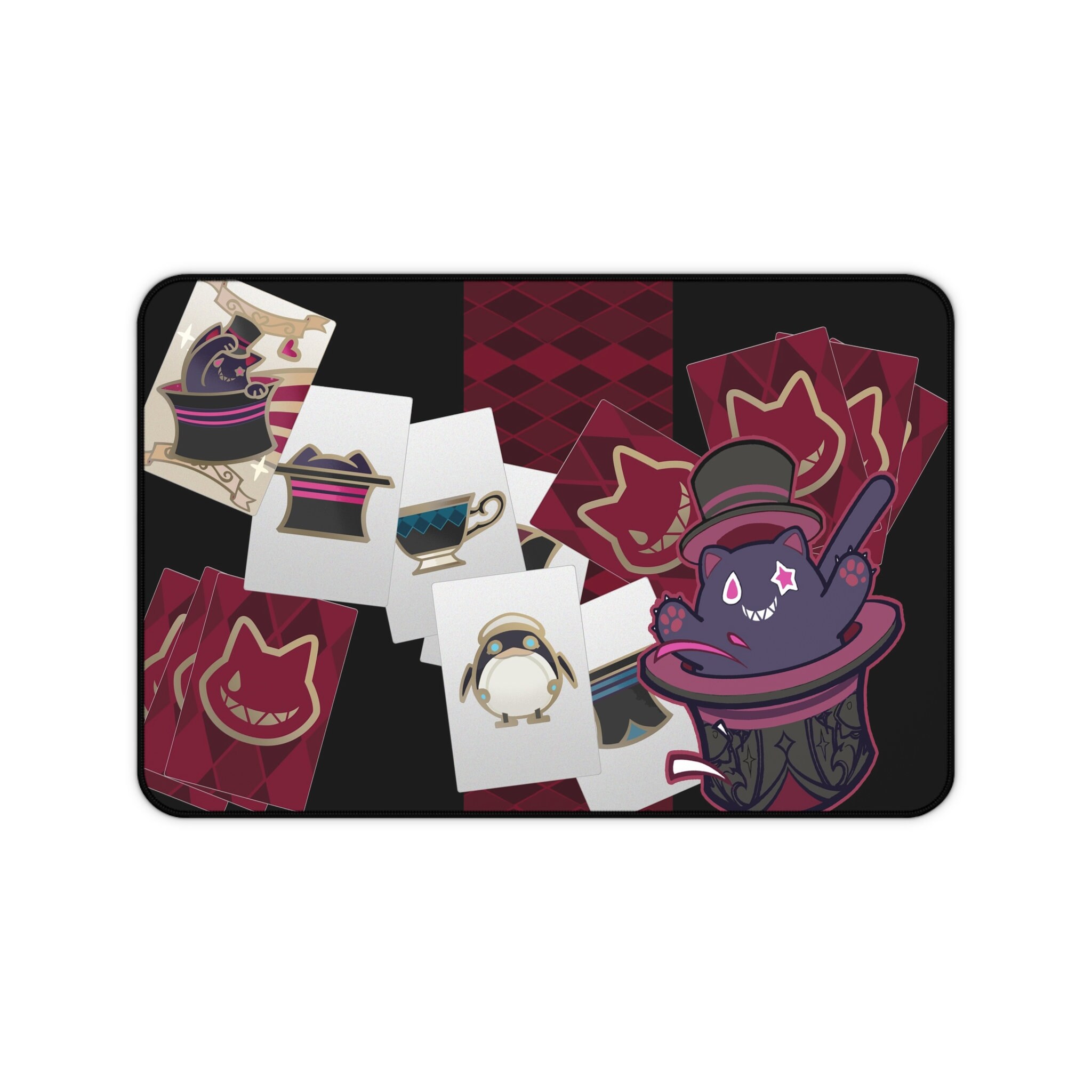Lyney Genshin Impact Subtle Card Aesthethic Desk Mat Subtle Kawaii ...